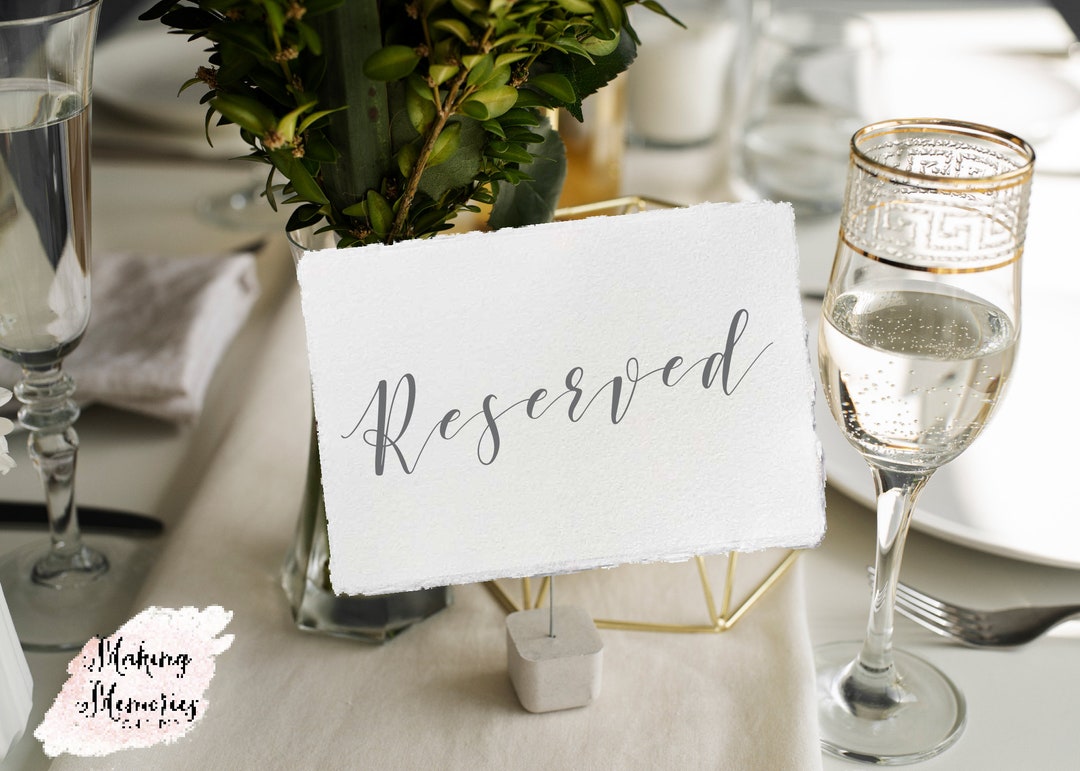 Deckled Edge Wedding Cards and Gifts Sign, Deckled Edge Reserved Sign ...