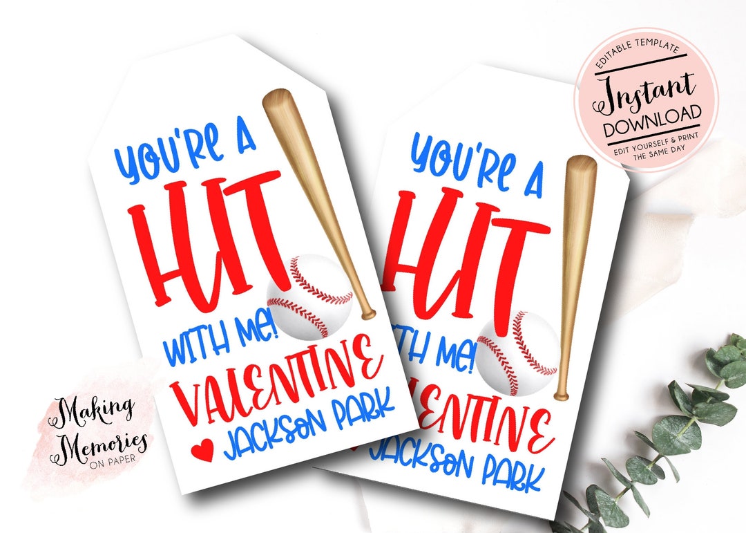 Baseball Valentine Cards, Sports Valentines Day Cards, You're a Home ...