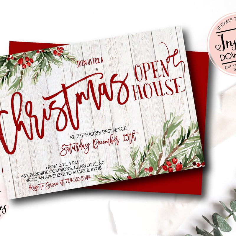 Christmas Open House Invitations - Etsy