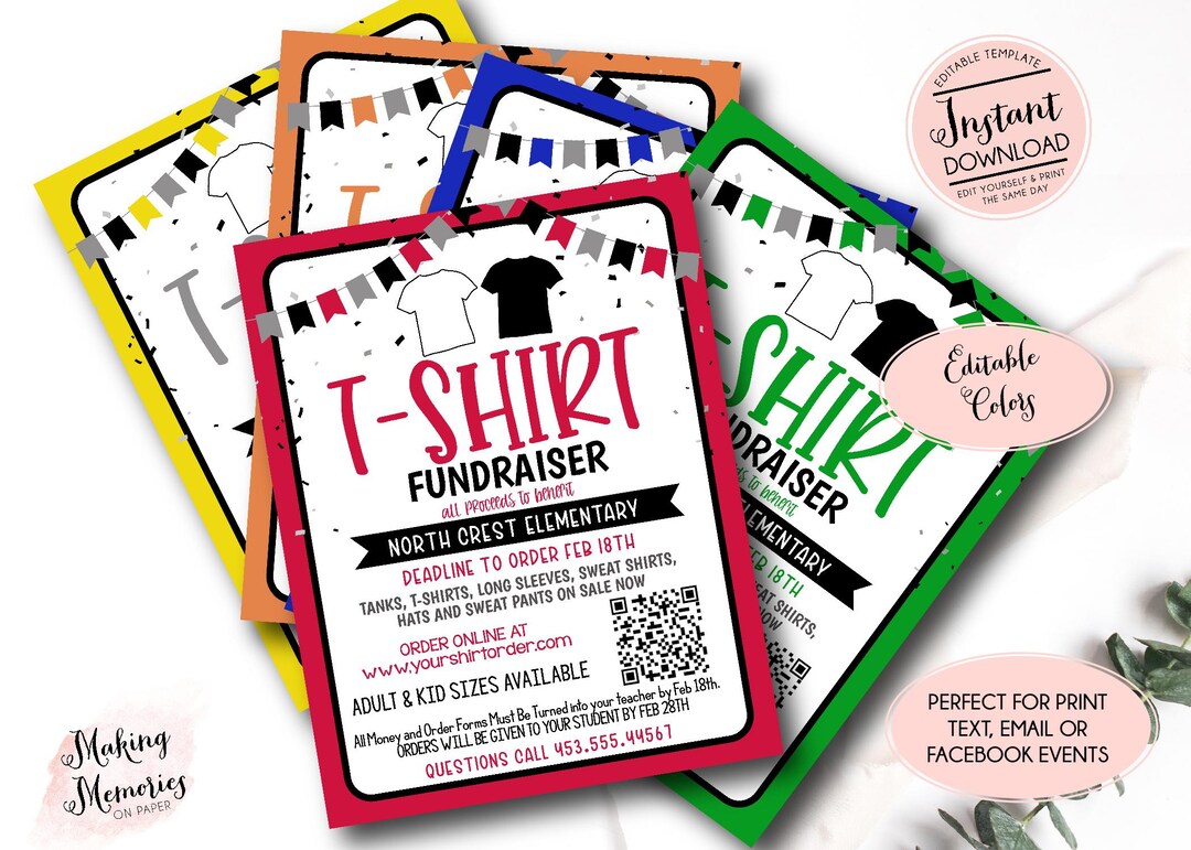 Shirt Fundraiser Flyer, School Shirt Sale, Clothing T-shirt Sale ...