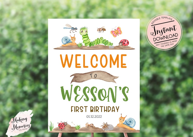 Bug Milestone Poster Insect Milestone Poster Template - Etsy