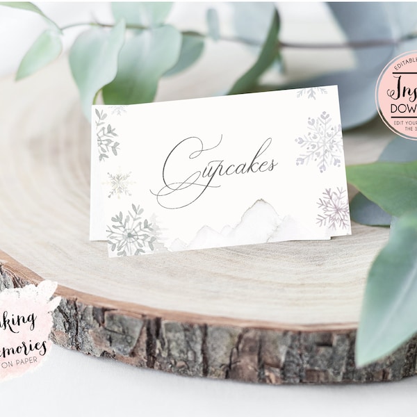 Snowflake Place Card - Etsy