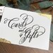 Deckled Edge Wedding Cards and Gifts Sign, Gold Leaf Cards and Gifts ...