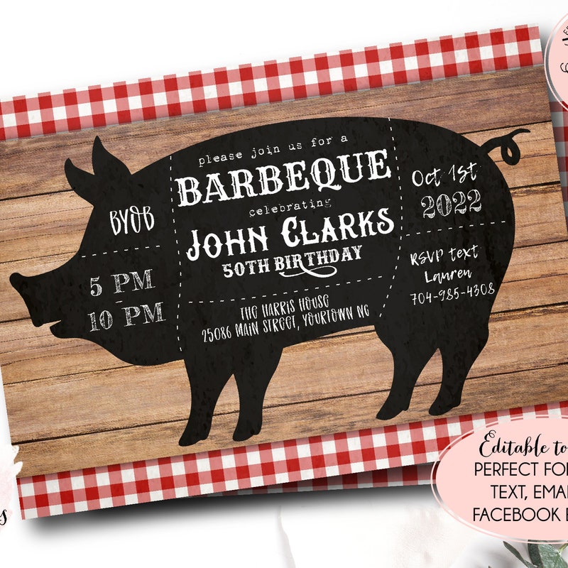 Pig Roast Invitation - Etsy