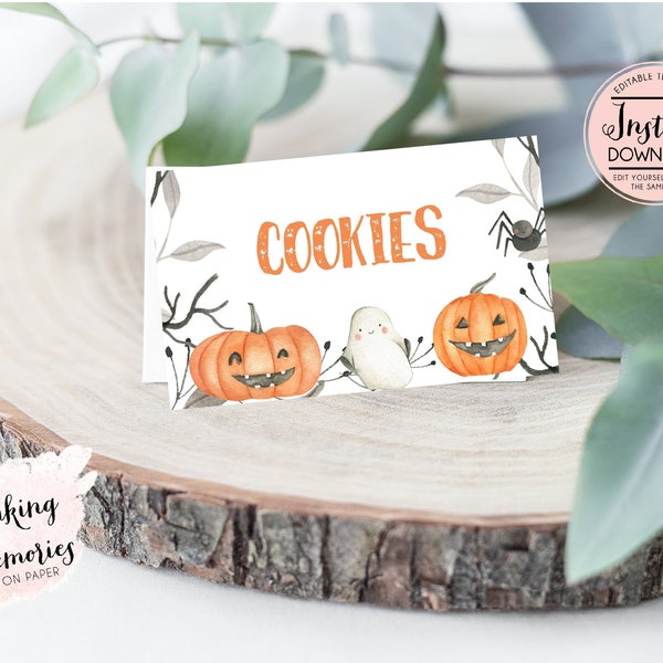 Halloween Place Card - Etsy