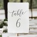 Deckled Edge Wedding Table Number, Printed Table Numbers, Textured ...