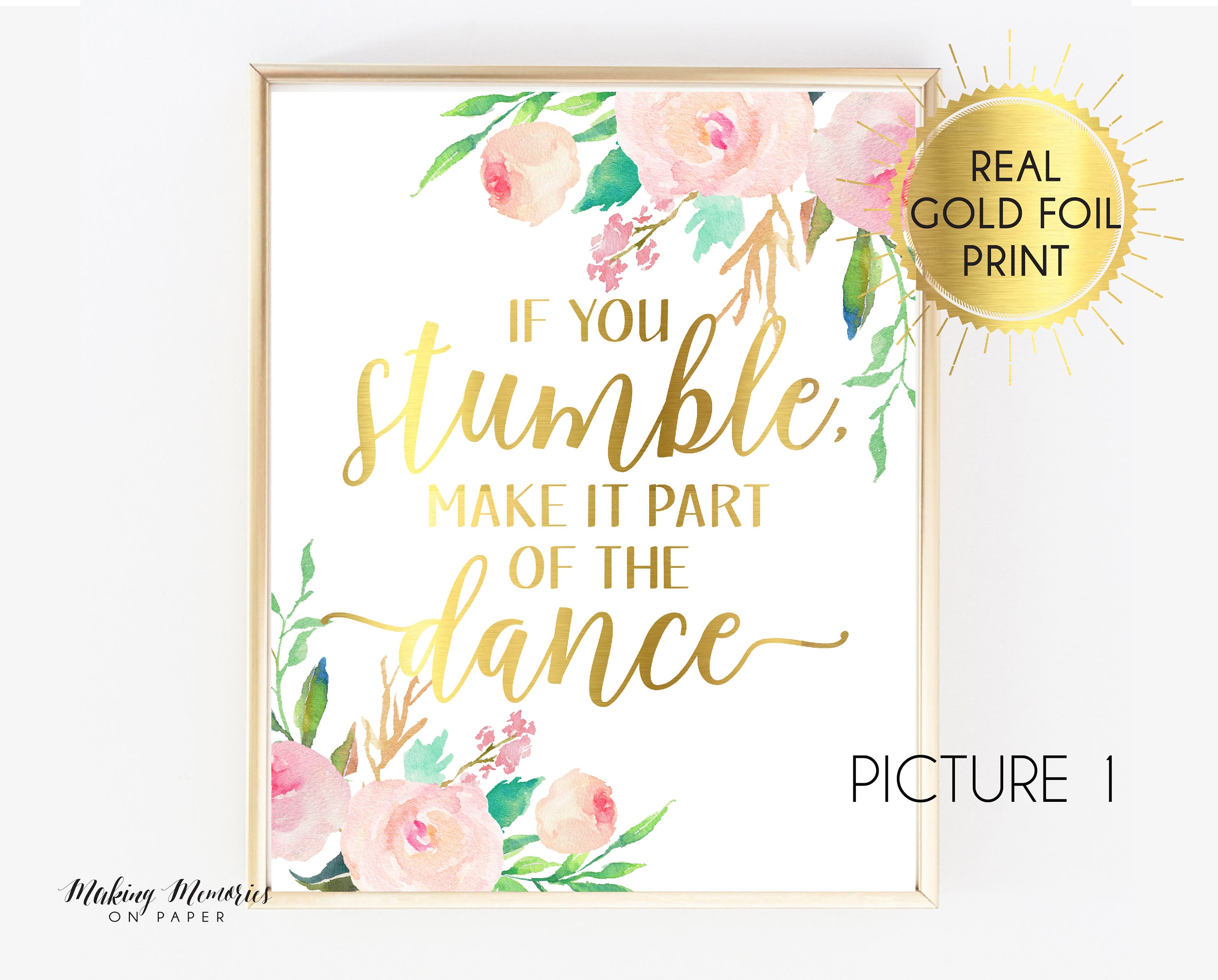 Dance Wall Art Dance Prints Dance Real Foil Print Dance - Etsy