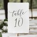 Deckled Edge Wedding Table Number, Printed Table Numbers, Textured ...