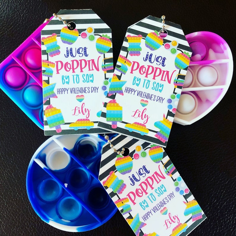 Editable Pop It Valentine Tag Valentines Day Pop It Cards - Etsy