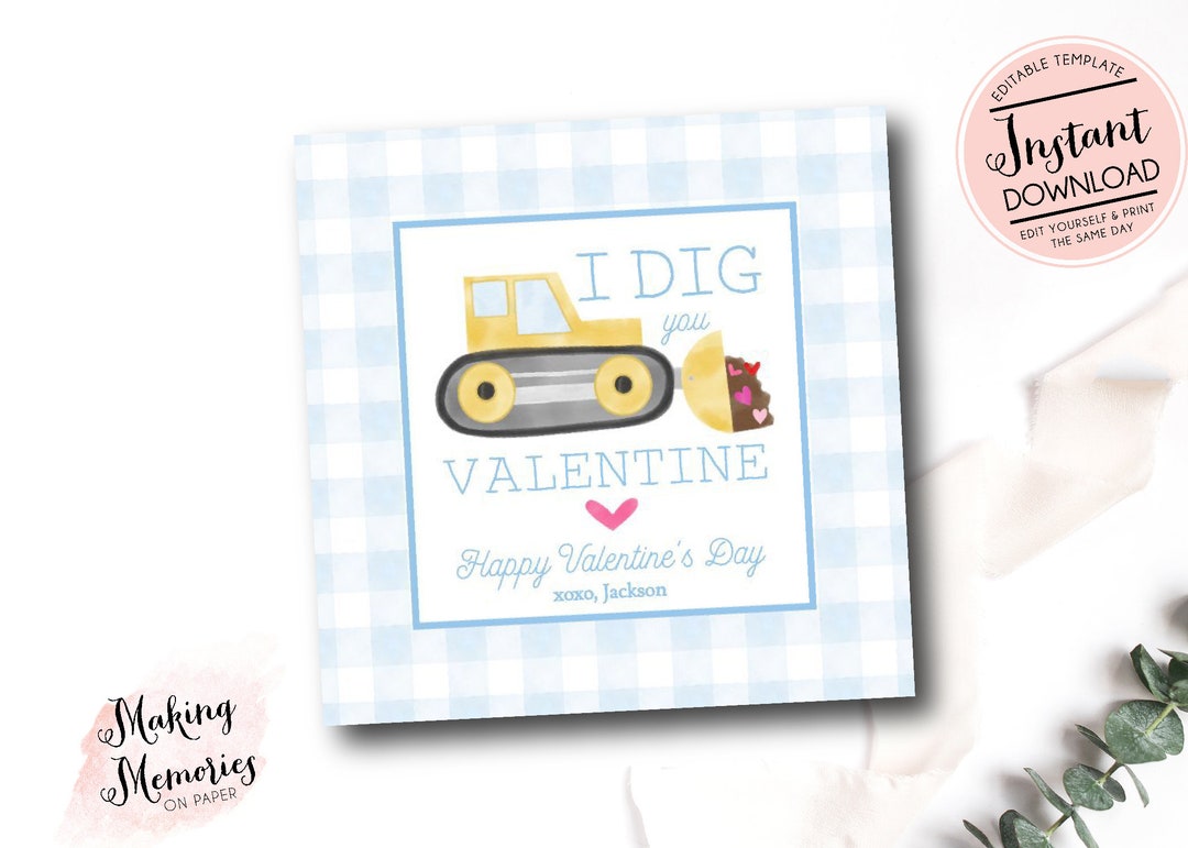 I Dig You Valentine, Loads of Fun Valentine Card, Boy Valentine ...