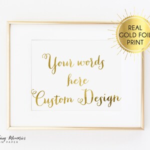 Real Foil Print, Custom Design, Custom Foil Sign, Custom Foil Print ...