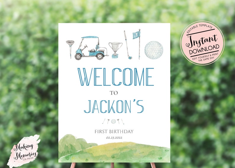 Editable Golf Milestone Poster Golf Milestone Template - Etsy