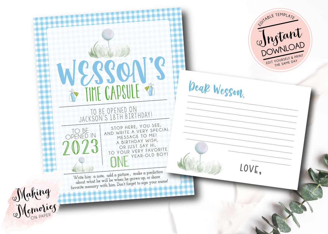 Editable Golf Milestone Poster Golf Milestone Template Golf | Etsy