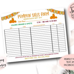 Pumpkin Sale Fundraiser Flyer, Fall Autumn Fundraiser Flyer, Pumpkin ...