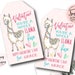 Llama Valentine's Day Tag Llama Valentine's Tag | Etsy