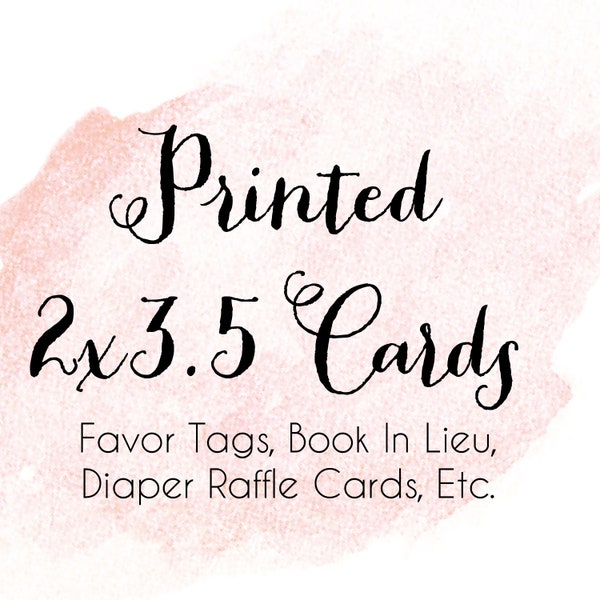 Custom Printed 2x3 Cards - Etsy