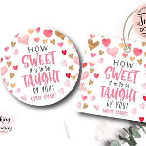 Coworker Valentine, Teacher Valentine Template, How Sweet It is to Be ...