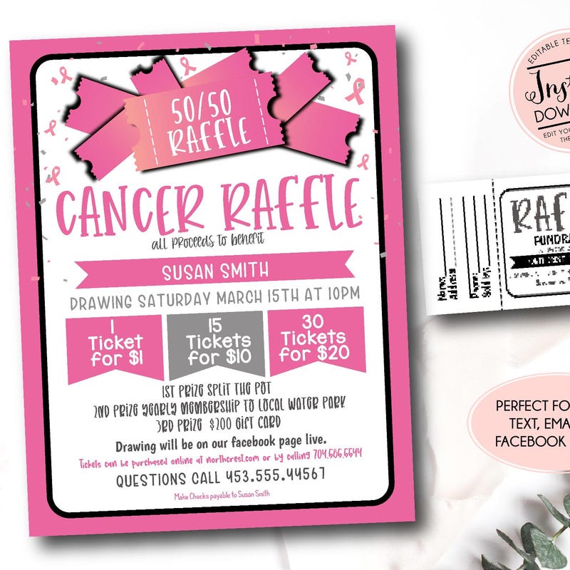 50/50 Raffle Sign - Etsy