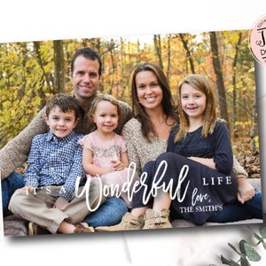 It's a Wonderful Life, Christmas Photo Card, Photo Christmas Card, Text ...