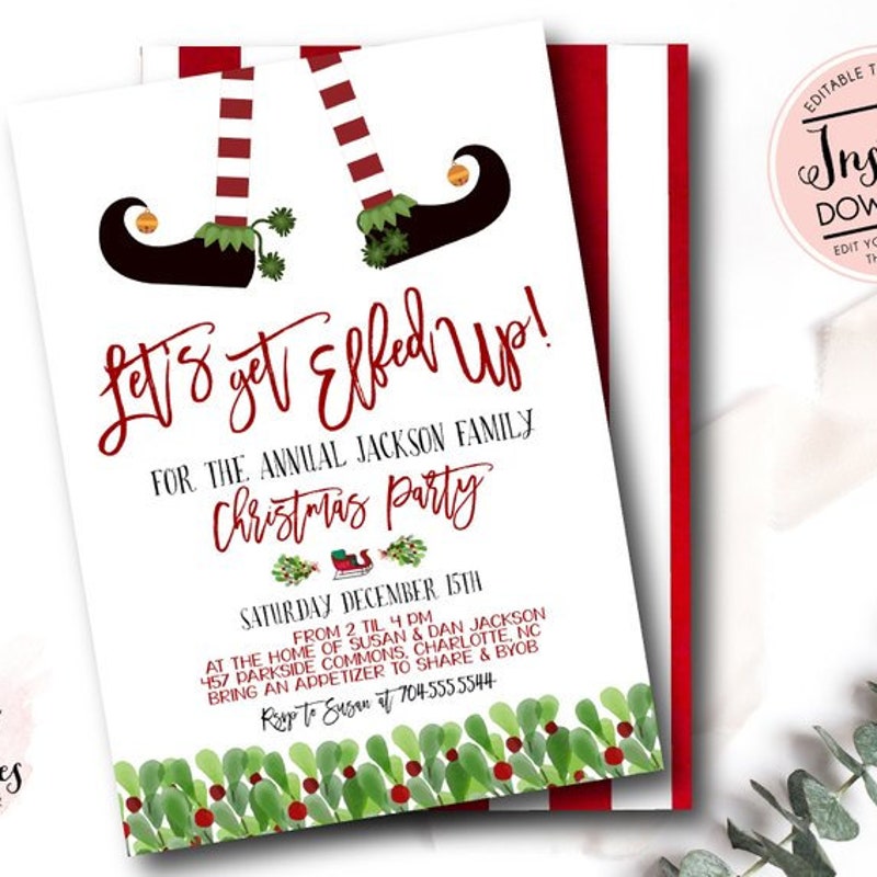 Elf Invitation - Etsy