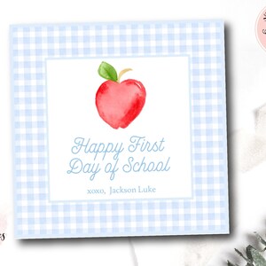 Printable Back to School Tag, Watercolor Back to School Tag, First Day ...