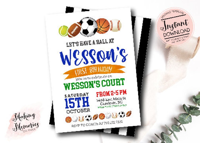 Editable All-star Sports Water Bottle Labels Sports Birthday - Etsy