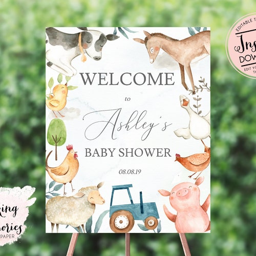 Farm Welcome Sign Instant Download Farm Birthday - Etsy