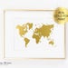 World Map Foil Print World Map Print Wanderlust Print - Etsy