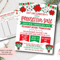 Christmas Wreath Fundraiser Flyer Editable Template, Holiday Wreath ...