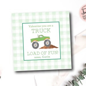 Printable Monster Truck Valentine Card, Monster Truck Valentine Favor ...