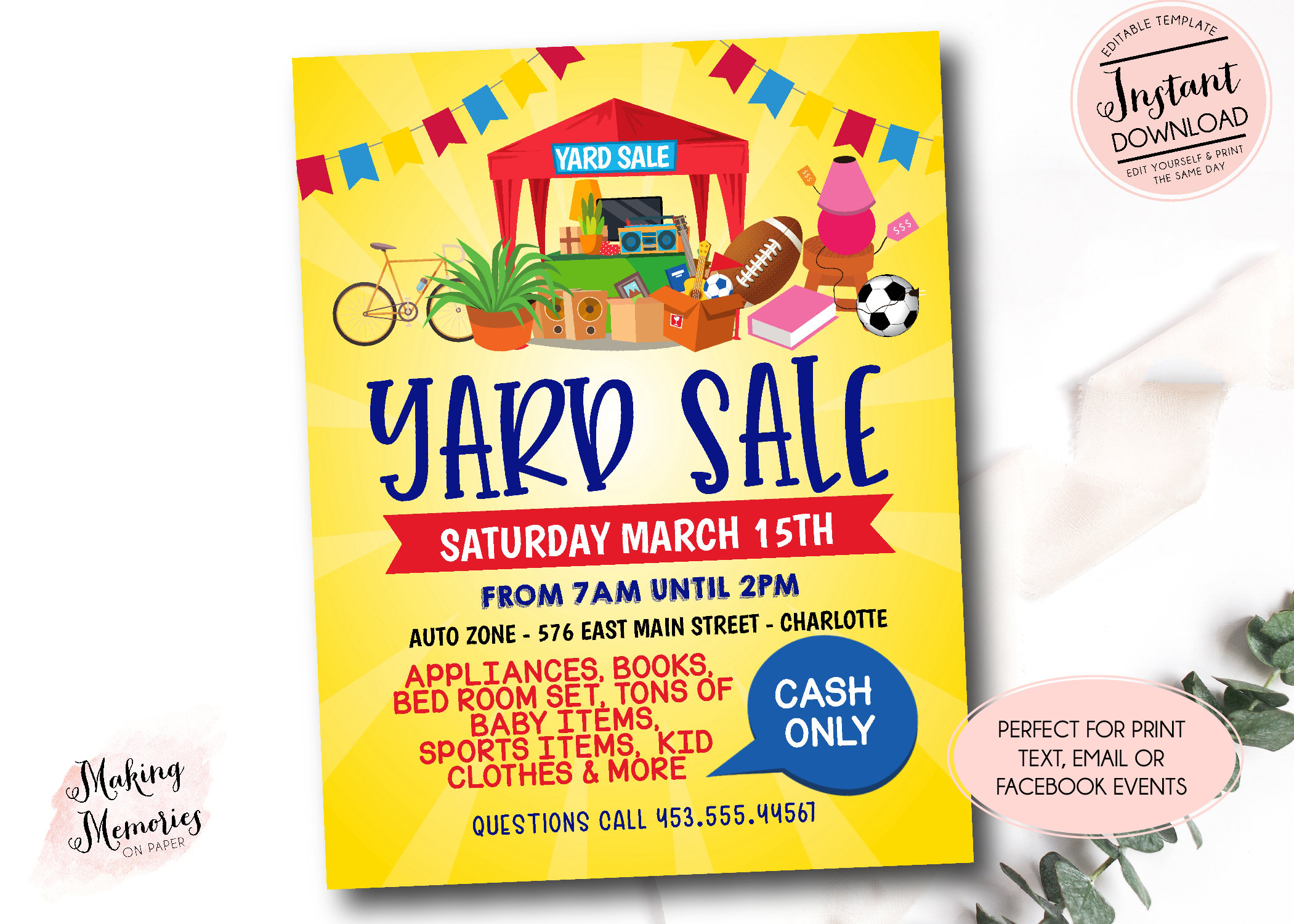 Create A Yard Sale Flyer