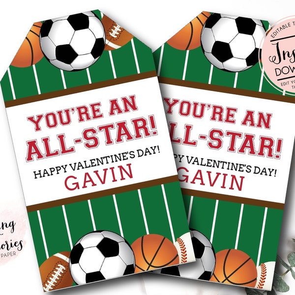 Sports Valentine - Etsy