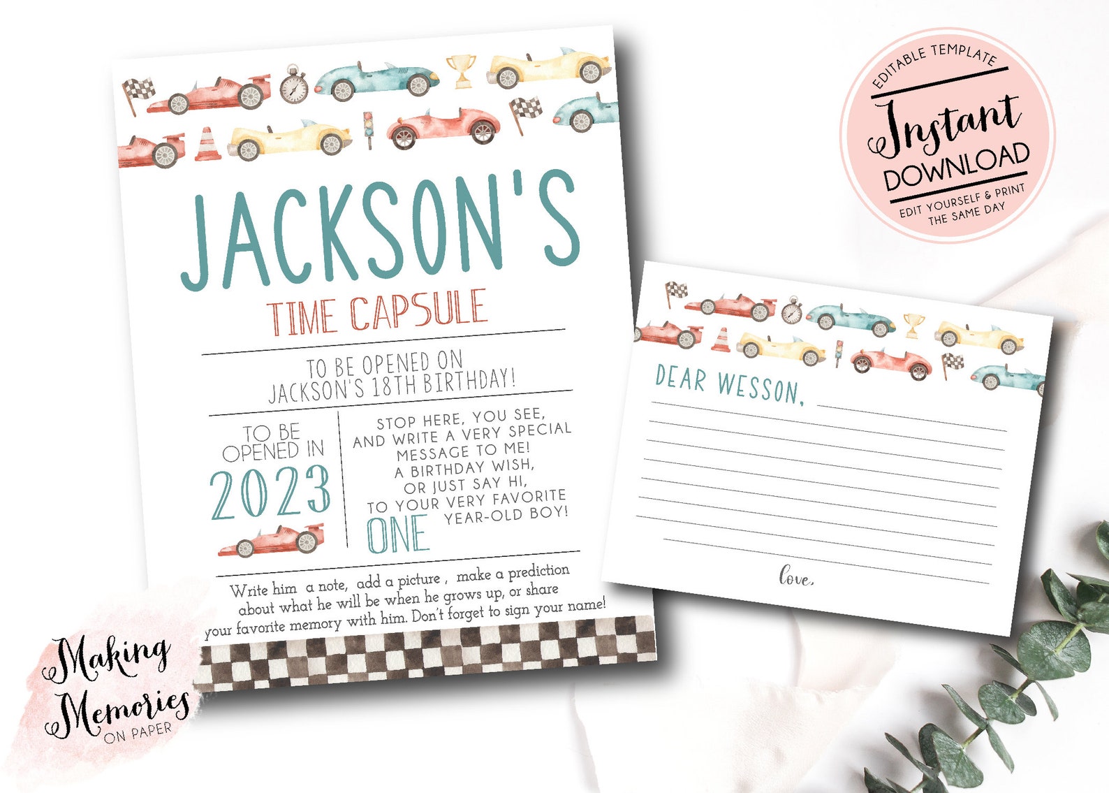 Editable Race Car Welcome Sign Race Car Birthday Welcome - Etsy