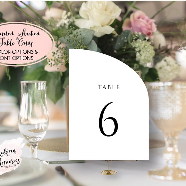 Arch Table Numbers - Etsy
