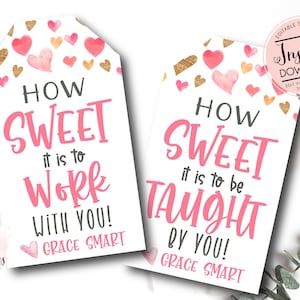 Coworker Valentine, Teacher Valentine Template, How Sweet It is to Be ...