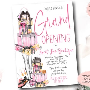 Grand Opening Invite, Store Grand Opening Event, Boutique Grand Opening ...