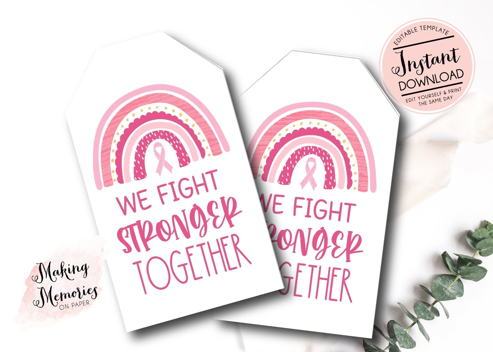 Breast Cancer Favor Tag Breast Cancer Awareness Breast - Etsy