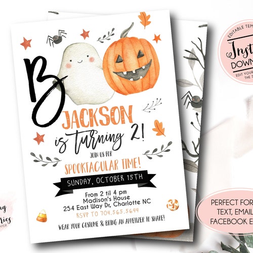 Boo Bash Invitation Adult Halloween Party Halloween Birthday | Etsy