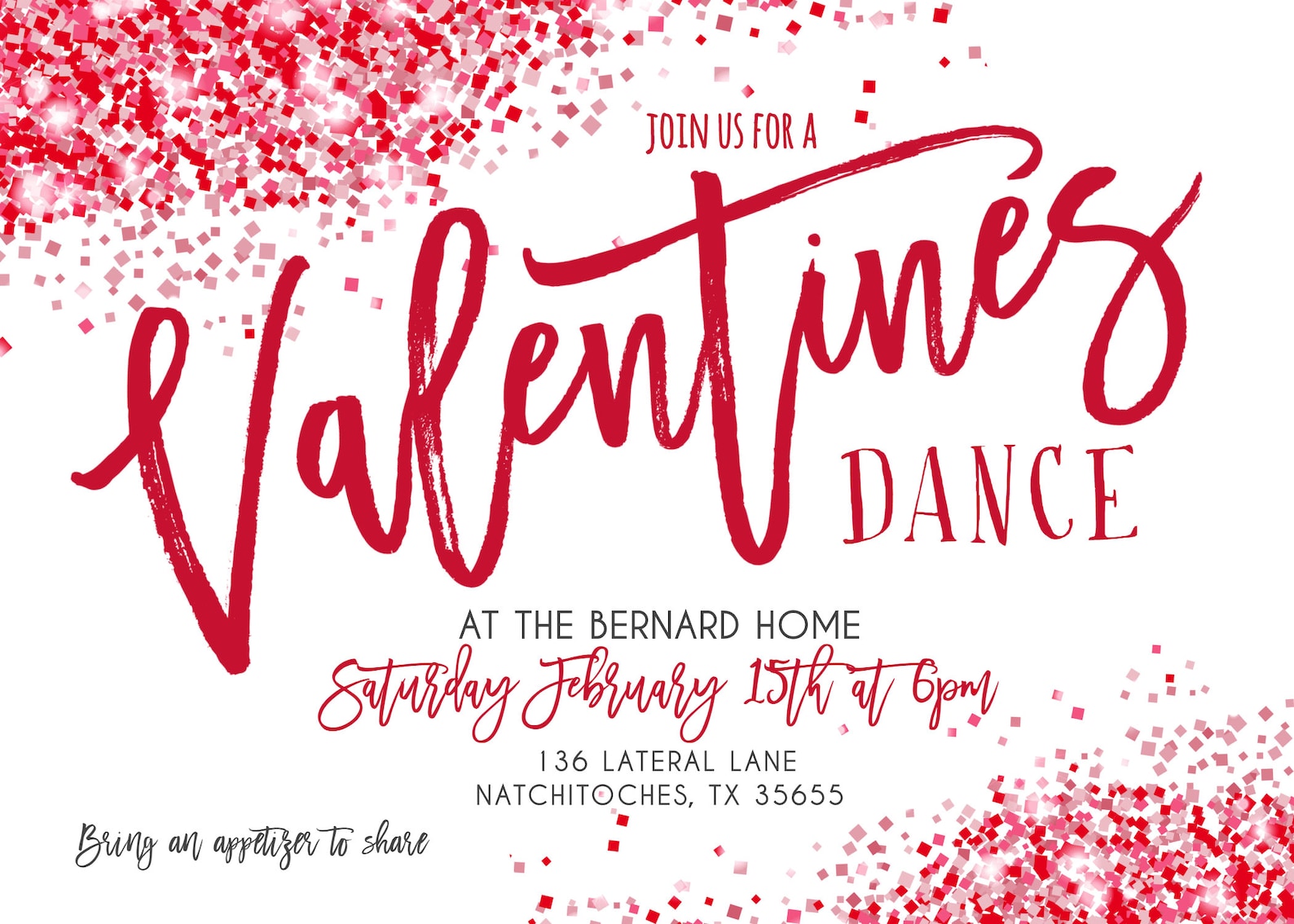 Valentine Day Invitation Valentine Dance Invitation - Etsy