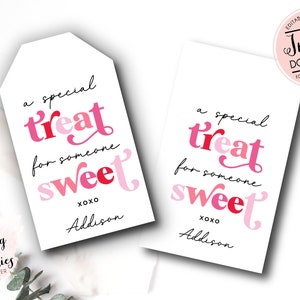 Printable Sweet Treat Valentine Favor Tag, Coworker Valentine, Candy ...
