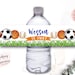 Editable All-star Sports Water Bottle Labels Sports Birthday - Etsy