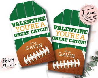 Football Valentine Cards | Etsy