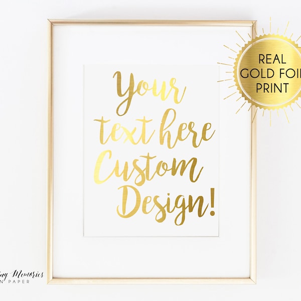 Gold Foil Quote - Etsy
