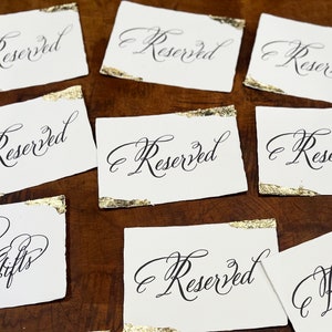 Deckled Edge Wedding Cards and Gifts Sign, Gold Leaf Cards and Gifts ...