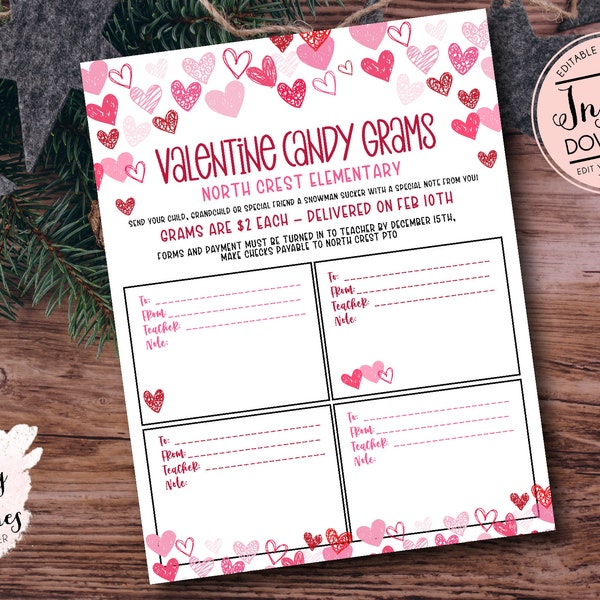 Candy Gram Flyer - Etsy