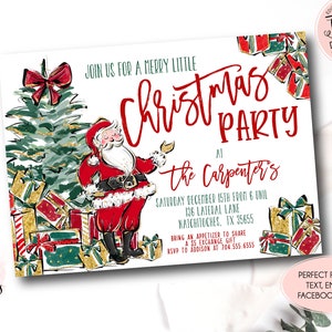 Dirty Santa Christmas Party Invitation Adult Christmas Party - Etsy