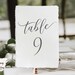 Deckled Edge Wedding Table Number, Printed Table Numbers, Textured ...