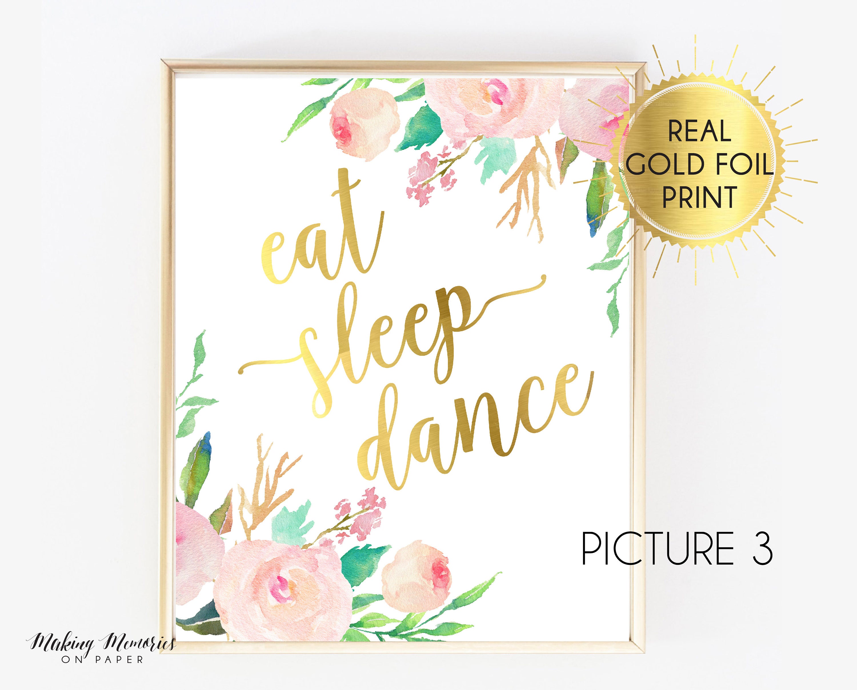 Dance Wall Art Dance Prints Dance Real Foil Print Dance - Etsy