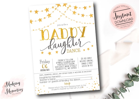 Father Daughter Dance Flyer