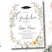 Graduation Party Invitation, Wildflower Graduation Announcement ...